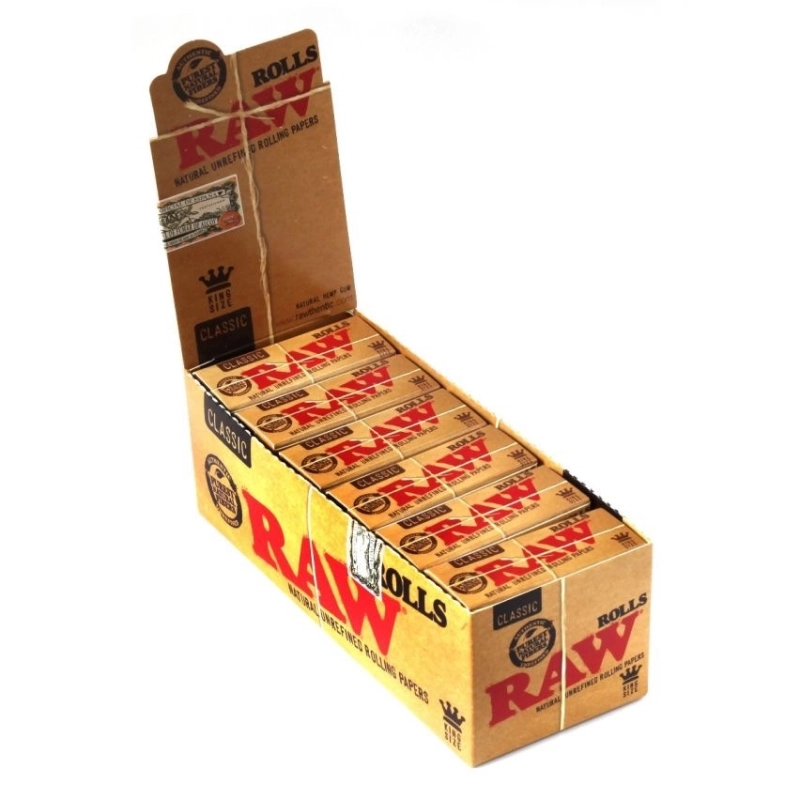 RAW Rolling papers | RAW Classic King Size Rolls 3m - Box/12 copy